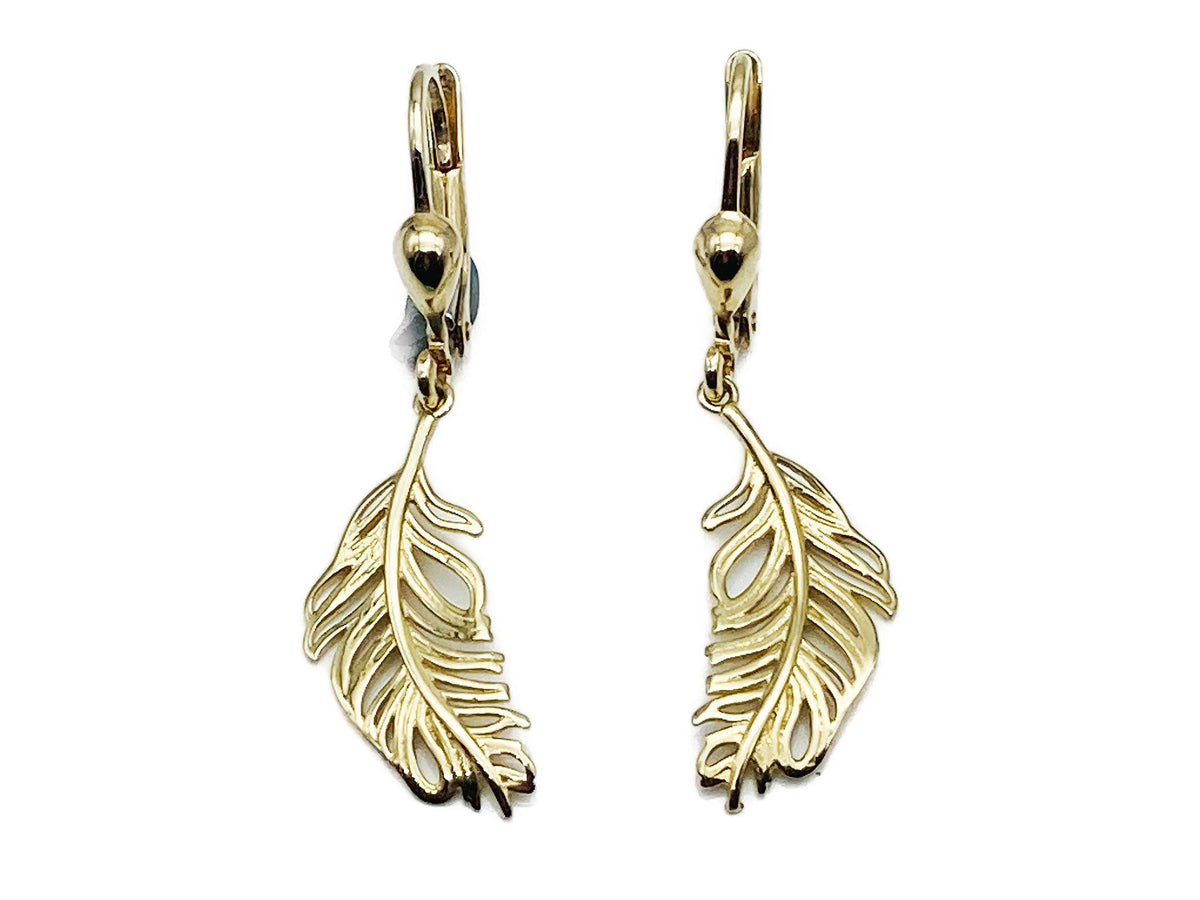 Ohrhänger Feder | Gold — Goldschmiede Heberling